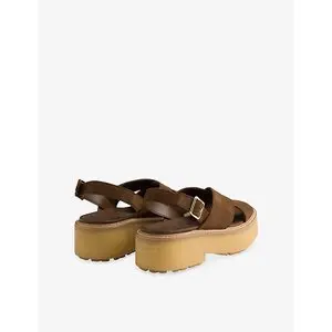 Prada Criss-cross Suede Sandals