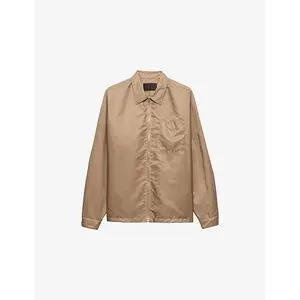 Prada Re-nylon Zipped Woven Shirt - Neutral