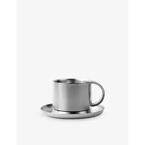 SERVICE PROJECTS Arlo 03 Brushed Stainless-steel Saucer And Cup - Stainless Steel