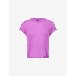 ME+EM Baby Tee Merino, Cashmere And Silk Blend Jumper - Violet Purple