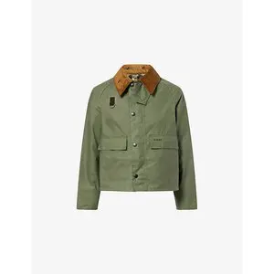 Barbour Spey Cropped Waxed-cotton Jacket
