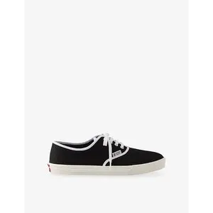 Prada Drill Fabric Laced Trainers - Black
