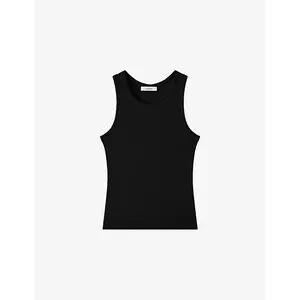 JOSEPH Yeux Ribbed Stretch-cotton Tank Top - Black