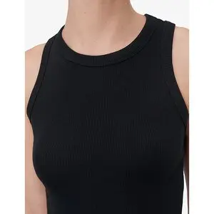 JOSEPH Ribbed Stretch-cotton Tank Top - Black