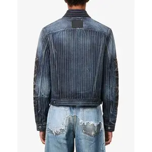 Acne Studios Rye U Patchwork Pinstripe Denim Jacket