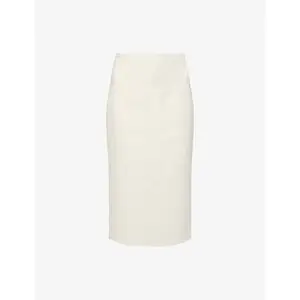 Roland Mouret Boucle-knit Midi Skirt With Split Vent