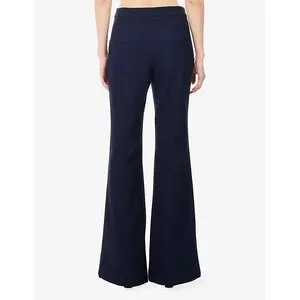 Veronica Beard Arden Flared-leg Jersey Trousers