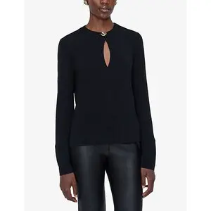 JOSEPH Fabiola Cut-out Long-sleeve Jersey Top