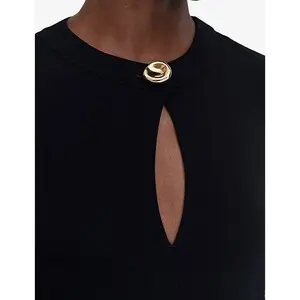 JOSEPH Fabiola Cut-out Long-sleeve Jersey Top