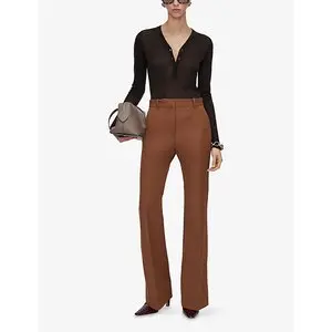JOSEPH Tafira Stretch-woven Trousers - Cinnamon