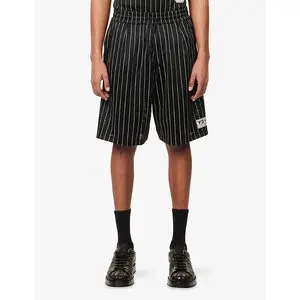 Y3 Logo-print Perforated Woven Sweat Shorts