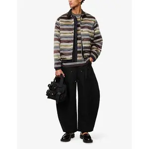 Sacai Horizontal Stripe Double-layer Woven Jacket