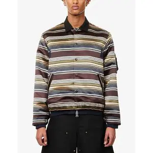 Sacai Horizontal Stripe Double-layer Woven Jacket