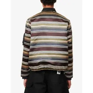 Sacai Horizontal Stripe Double-layer Woven Jacket