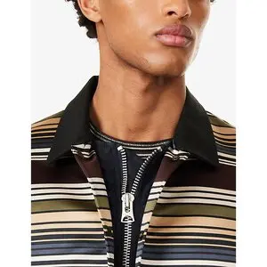 Sacai Horizontal Stripe Double-layer Woven Jacket