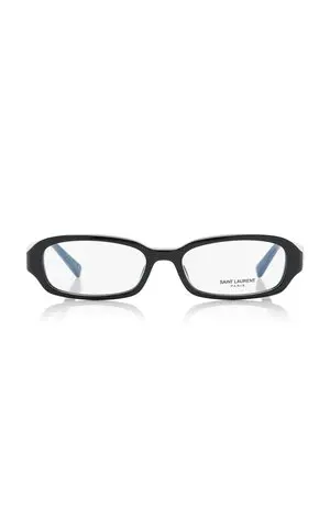 Saint Laurent Erin Oval-frame Acetate Eyeglasses - Black