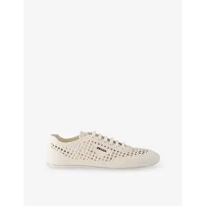 Prada Crochet Laced Trainers - Neutral