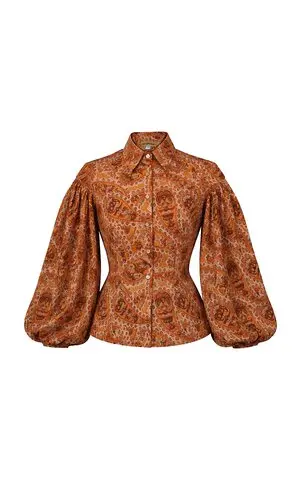 Lena Hoschek Ally Silk Blouse - Orange