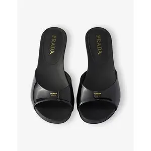 Prada Patent 45 Leather Mules