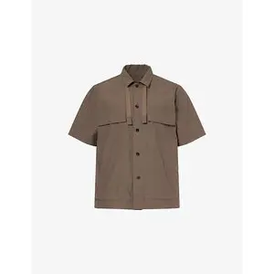 Sacai Drawstring-hem Cotton Shirt