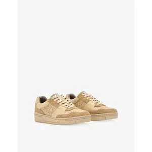 ALLSAINTS Hix Raffia And Suede Trainers