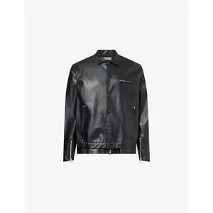 Sacai Long-sleeve Leather Blouson Jacket - Black