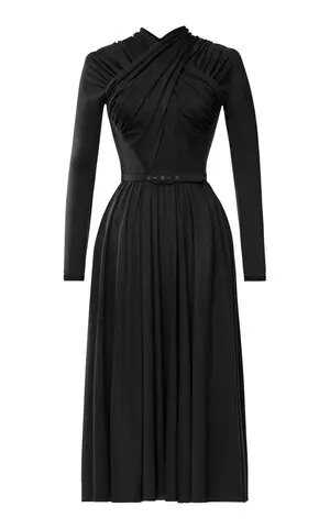 Lena Hoschek Grace Bamboo Blend Midi Dress - Black