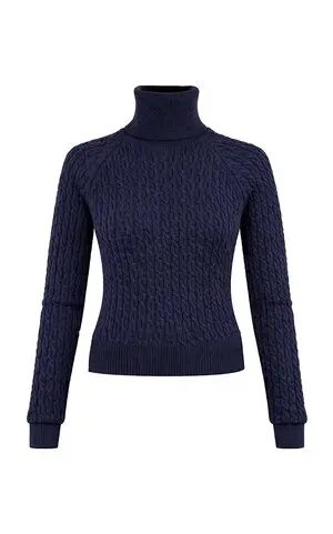 Lena Hoschek Lucy Virgin Wool Turtleneck - Black