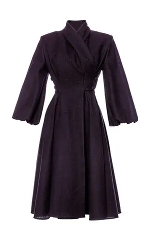 Lena Hoschek Rendezvous Virgin Wool Midi Dress - Purple