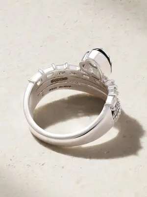 KAMYEN Heart Diamond And Enamel Ring
