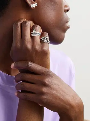 KAMYEN Heart Diamond And Enamel Ring