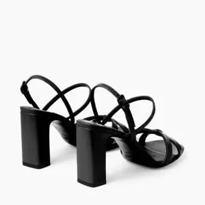JIMMY CHOO Elsy 85 Nappa Leather Sandals - Black