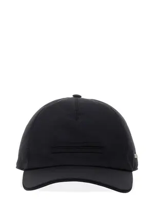 Zegna Baseball Hat With Logo - Black