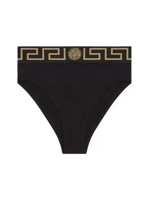 Versace High Waist Briefs - Black