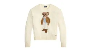 Polo Ralph Lauren Cotton Bear Sweater - Parchment Cream