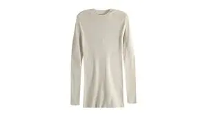 Rick Owens Ribbed Round Neck Top - Sand