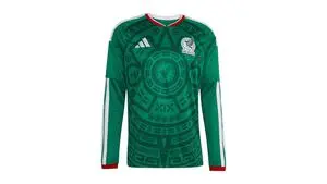 Adidas Mexico 2026 Home Replica Long Sleeve Jersey - Bold Green
