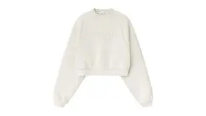 Fear Of God Essentials Embossed 90's Raglan Crewneck Sweatshirt - Oatmeal Heather