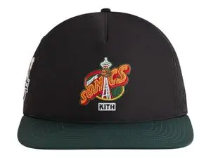 Kith X 47 Brand Nba Allstar Seattle Supersonics Sl Hitch Snapback - Black