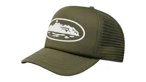 CORTEIZ Island Puff Print Trucker Hat - Olive