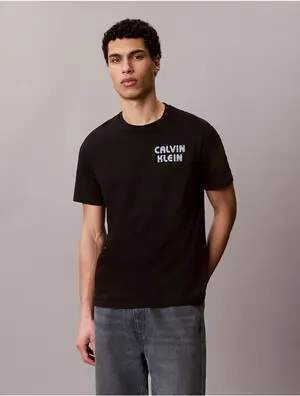 Calvin Klein Retro Logo Graphic Classic T-shirt - Black