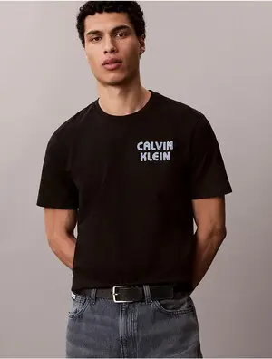 Calvin Klein Retro Logo Graphic Classic T-shirt - Black