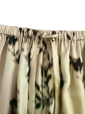 INTO THE EAST Floral Print Silk Trousers
