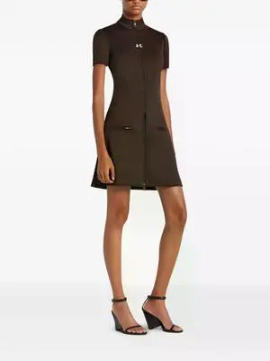 COURREGES Zip-up Mini Dress