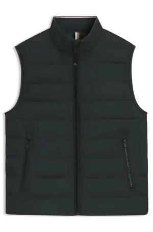 BOSS Tonal-logo Gilet With Water-repellent Finish - Light Green