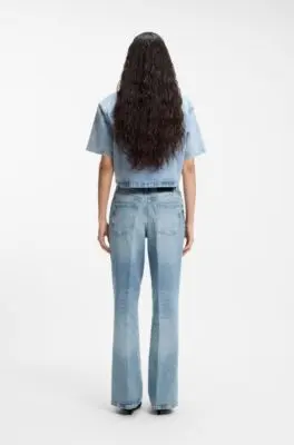 Hugo Wide-leg High-rise Jeans