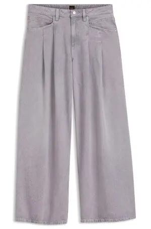 BOSS Relaxed-fit Jeans With Wide Leg - Light Grey