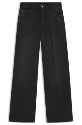BOSS Boyfriend-fit Jeans In Rigid Denim - Black