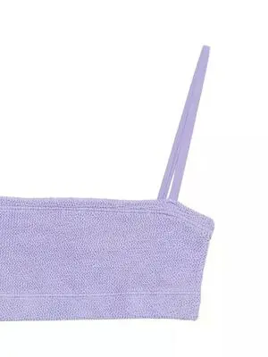 Hunza G Crinkle Texture Straps Swimsuit - Purple
