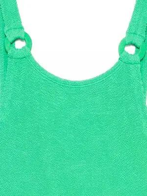 Hunza G Ring Crinkled One Piece Swimsuit - Green